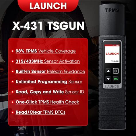 PROGRAMADOR DE SENSORES TPMS LAUNCH TS GUN RPM TOOLS