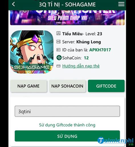 12 Code 3q Tí Nị Mới Nhất Tháng 92024 Nhận Knb Tướng Ssr