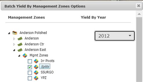 Batch Yield By Management Zones Report FieldAlytics Help Batch Yield By Management Zones Report FieldAlytics Help