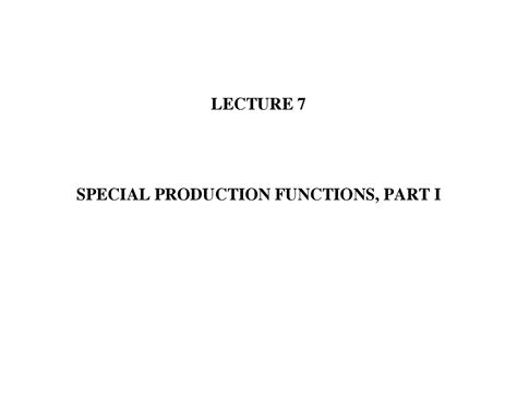 special production functions intermediate microeconomic theory econ