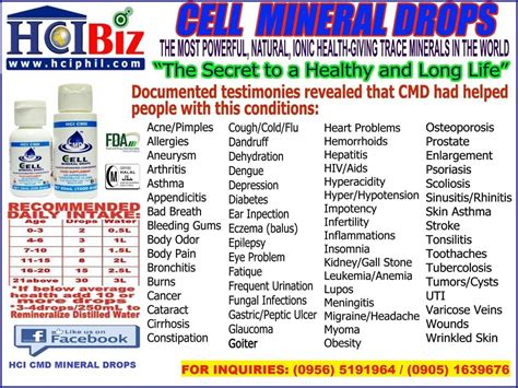 HCI Cell Mineral Drops CMD Health Nutrition Medical Supplies Tools On Carousell