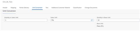 How To Use Unit Conversion Function In Manage Cust Sap Community