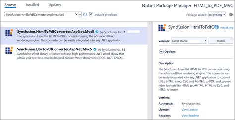 Convert Html To Pdf File In Aspnet Mvc Syncfusion