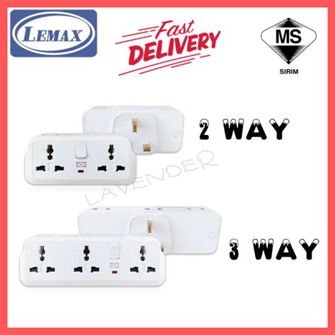 Lemax Lmx Ma 263 2 Way Multi Adaptor With Switch Ma 363 3 Way Multi