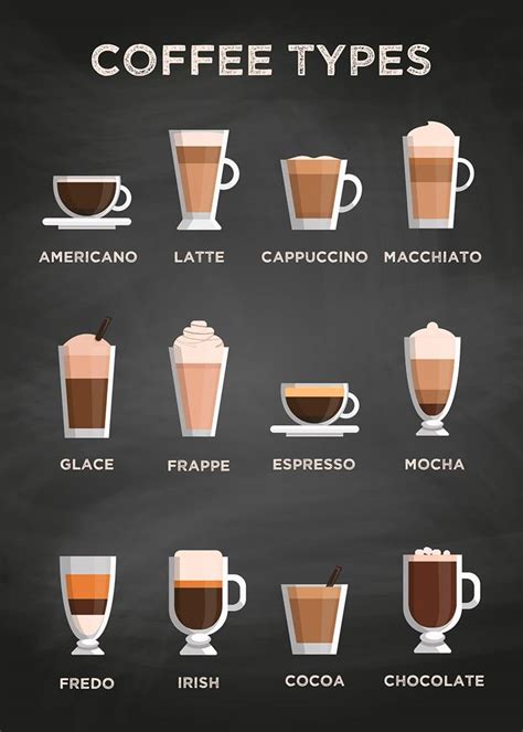 Different Types Of Coffee Vector Free Download Diferentes Tipos De