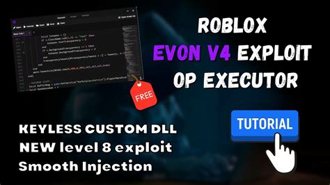 Roblox Evon Executor V4 Download Tutorial Keyless Level 8 Executor As Powerful As Krnl Youtube
