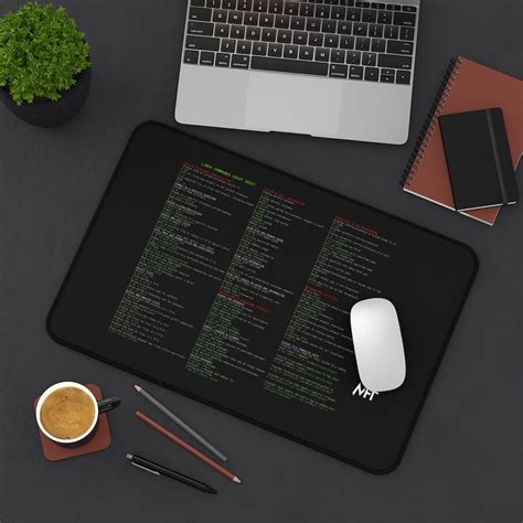Linux Cheat Sheet Desk Mat Myhackertech