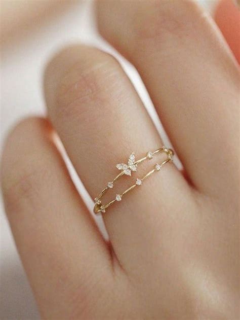 Rhinestone Decor Cuff Ring 1pc Artofit