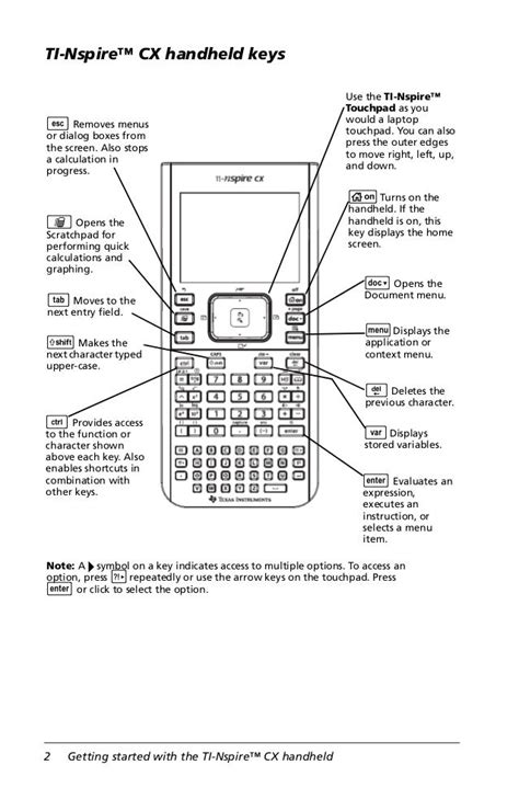 Ti Nspire Cx Handheldgettingstarteden Ti Nspire Cx Handheldgettingstarteden