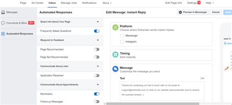 Can I Set Up An Auto Response On Facebook Messenger Sotrender Blog