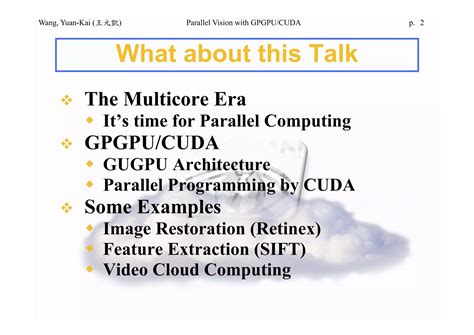 Parallel Vision By Gpgpucuda Pdf