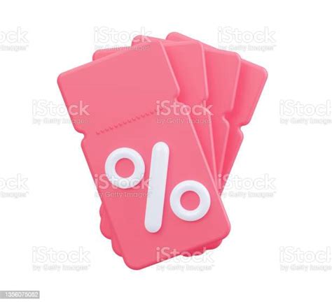 백분율 기호가 있는 기프트 쿠폰입니다 흰색 배경에 격리 3d 렌더링 쿠폰에 대한 스톡 사진 및 기타 이미지 쿠폰 3차원