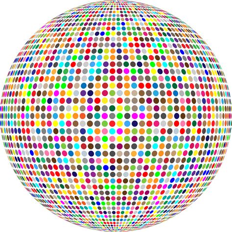 Clipart Colorful High Density Dots Sphere