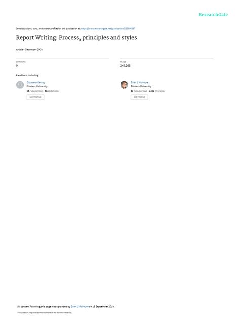 Report Writing Process Principles And Styles Pdf Evaluation