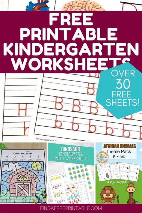Free Printable Kindergarten Worksheets Find A Free Printable