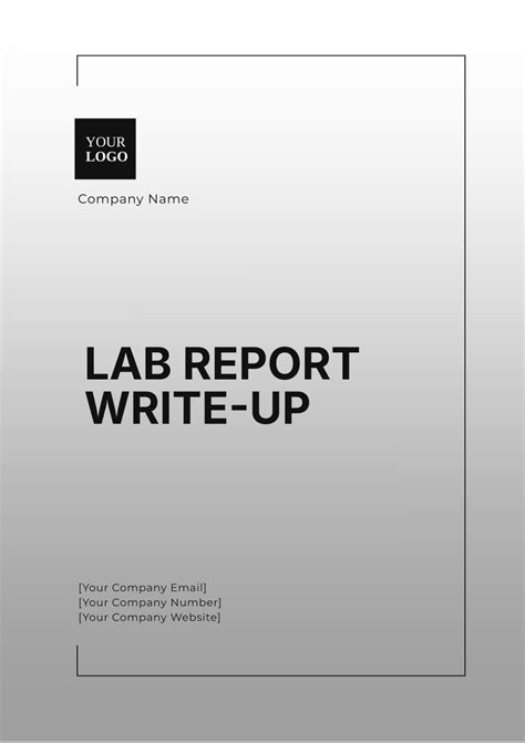Free Lab Report Write Up Template To Edit Online