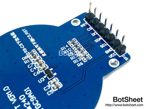1 28吋彩色IPS TFT 圓形顯示屏 240x240px GC9A01晶片 SPI介面 BotSheet