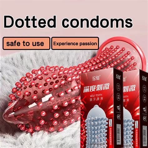 Really Bulging Dotted Condom For Men Safe Trust Condoms Couple Sex