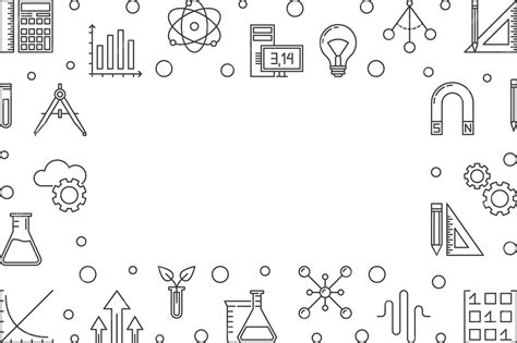 Premium Vector Stem Vector Outline Horizontal Frame With Empty Space For Text