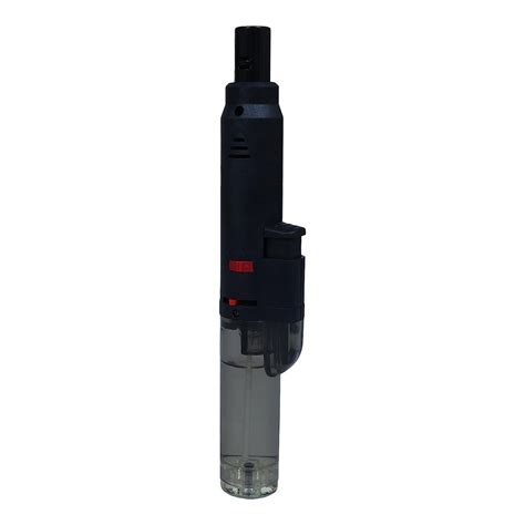 Alkey Round Shape Torch Plastic Body Refillable Gas Torch Hot Jet Flame