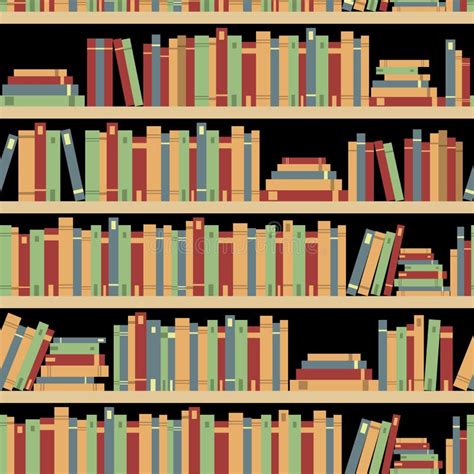 Seamless Books Seamless Pattern With Books Library Bookshelf Library Bookstore Books On A