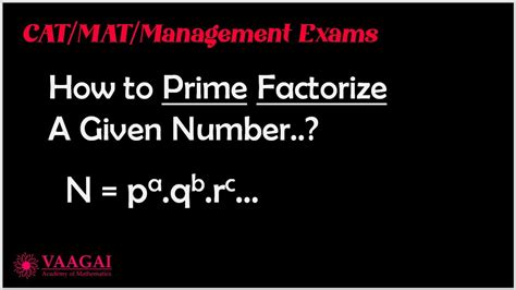 Prime Factorization Method Cat Mat Management Exams Youtube