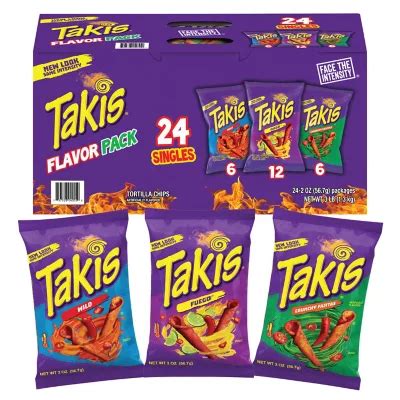 Takis Flavor Pack Tortilla Chips 2 Oz 24 Pk Sams Club