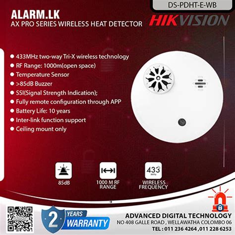 Ds Pdht E Wb Hikvision Ax Pro Series Wireless Heat Detector
