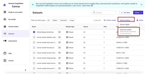 重新训练机器学习模型并利用更新的数据集在amazon Sagemaker Canvas中自动执行批量预测 小猪ai