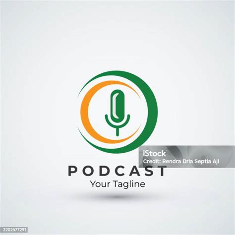 팟 캐스트 로고 템플릿 벡터 디자인 현대 트렌디 한 마이크 오디오 스튜디오 인터뷰 멀티미디어 및 웹 그린 디자인을위한 팟 캐스트 0명에 대한 스톡 벡터 아트 및 기타 이미지