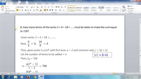 Icse Class 10 Geometric Progression Youtube