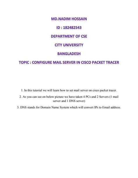 Ftp Server Configuration On Cisco Packet Tracer Pdf