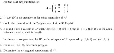 solved for the next two questions let a 0 0 2 1 2 1 1 0
