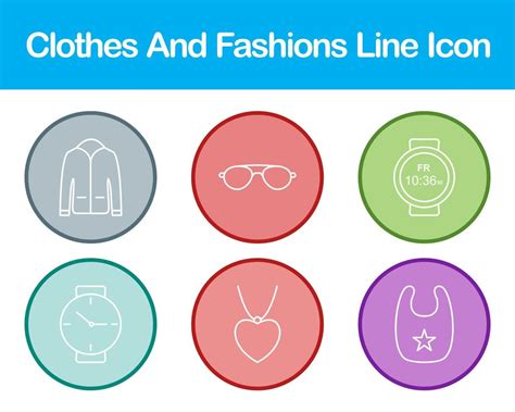 Clothes And Fashions Vector Icon Set 21359101 Vector Art At Vecteezy