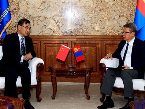 УУХҮ ийн сайд Г Ёндон БНХАУ ын Элчин сайд Цай Вэньруйг хүлээн авч уулзлаа Mn