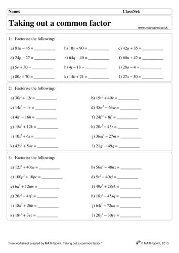 Basic Algebra Practice Questions Solutions Teaching Resources