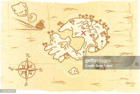 190 Treasure Map Compass High Res Illustrations Getty Images