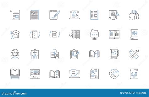 Enhanced Learning Line Icons Collection Adaptivity Brain Based Cognition Conceptual