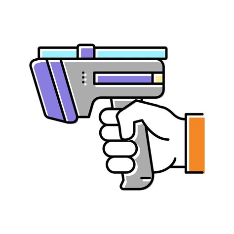 Laser Gun For Scan Rfid Color Icon Vector Illustration 19001564 Vector