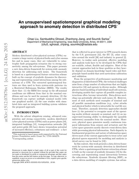Pdf An Unsupervised Spatiotemporal Graphical Modeling Approach To