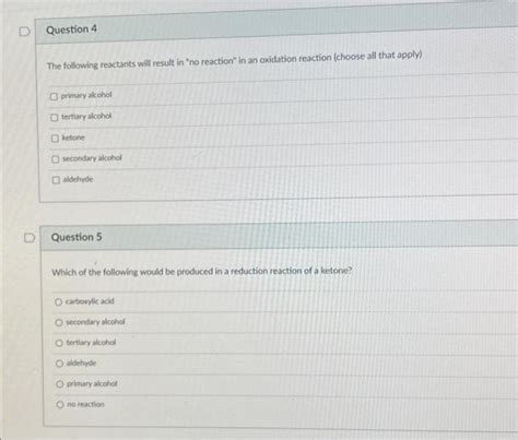 answered d question 4 d the following reactants… bartleby