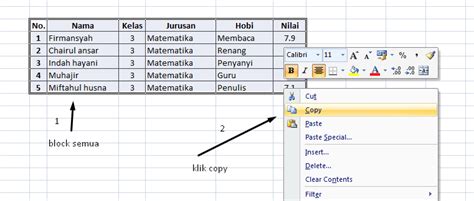 Cara Mudah Membuat Tabel Di Postingan Blog Dengan Microsof Excel GLOSARIUM