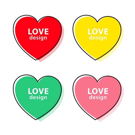 Premium Vector Heart Icon Set Love Symbol Valentine Heart Of Love