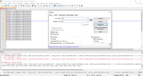Notepad에서 각 줄의 첫 글자를 대문자로 만드는 방법 Notepadok
