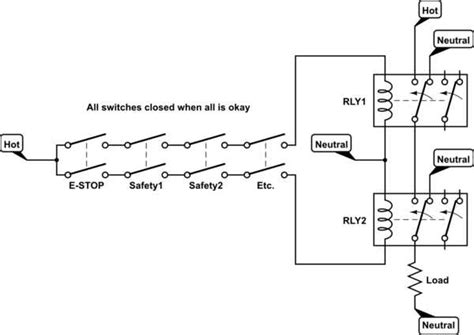 A Schematic For Wiring An Emergency Stop Button