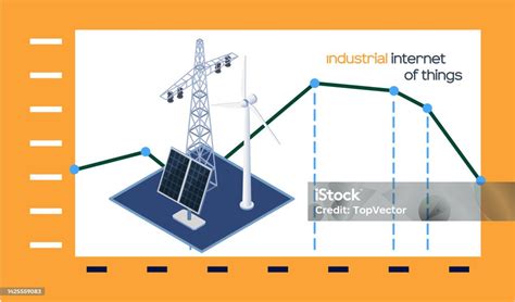 스마트 대체 에너지 장비 및 그래프가있는 산업용 사물 인터넷 프리젠 테이션 포스터 공장 산업 건물에 대한 스톡 벡터 아트 및 기타 이미지 공장 산업 건물 녹색 기술