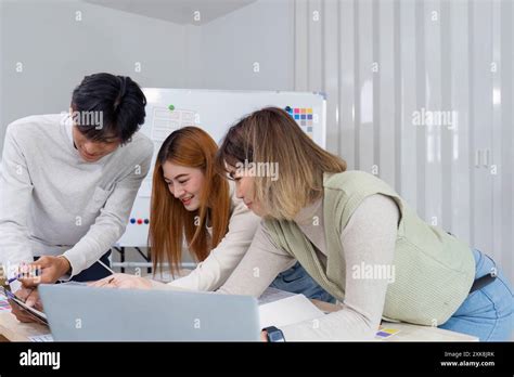 Collaborative Ux Ui Design Team Working On Creative Project In Modern