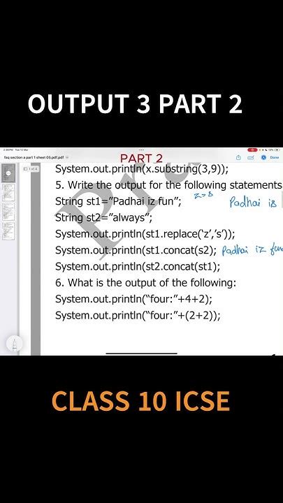 Output 3 Part 2 Computer Class 10 Icse Youtube