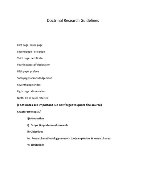 Doctrinal Research Guidelines Pdf