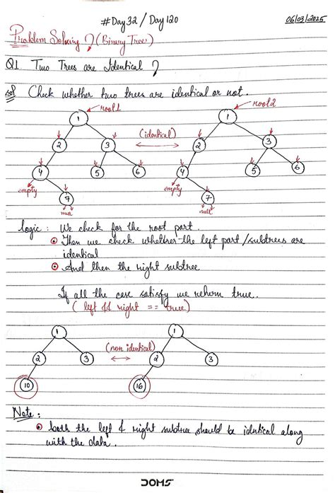 Day32 120daysofdsa 120daysofdsa Binarytree Dsa Learning